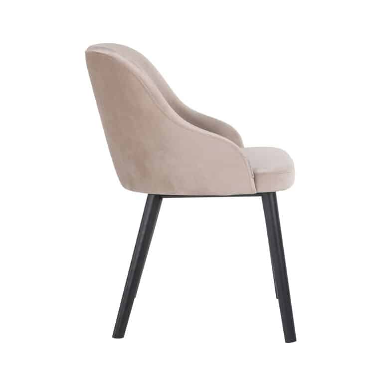 Twiggy Dining Chair Rose Chenille with Black Metal Leg.