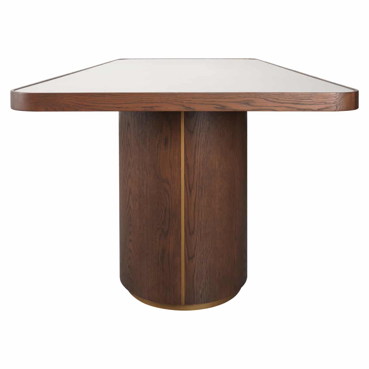 Wren Dining Table 235cm | Oak, Glass & Linen Finish